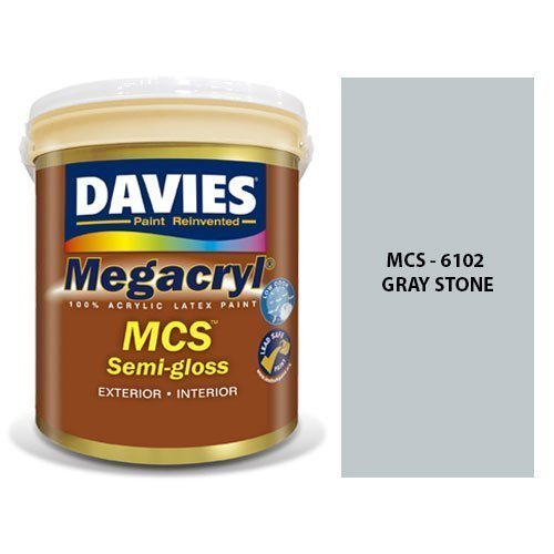Davies Megacryl Semi-gloss MCS-6102 Gray Stone - 4Liters | Shopee ...