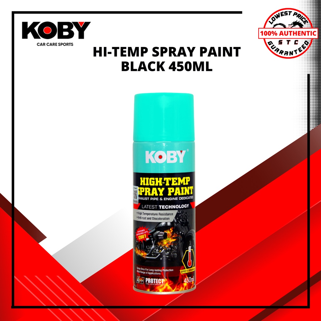 Koby Hi-Temp Spray Paint BLACK Engine Coating 450mL | Shopee Philippines