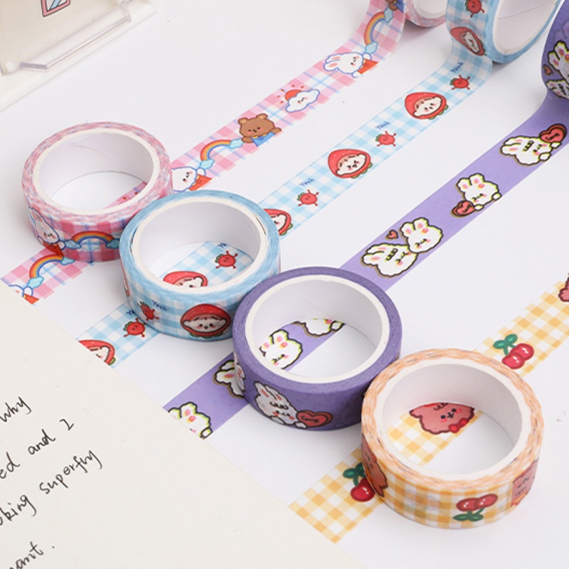 5M/1 Rolls Washi Tape Stationery Stickers Tapes Arts Crafts Cute ...