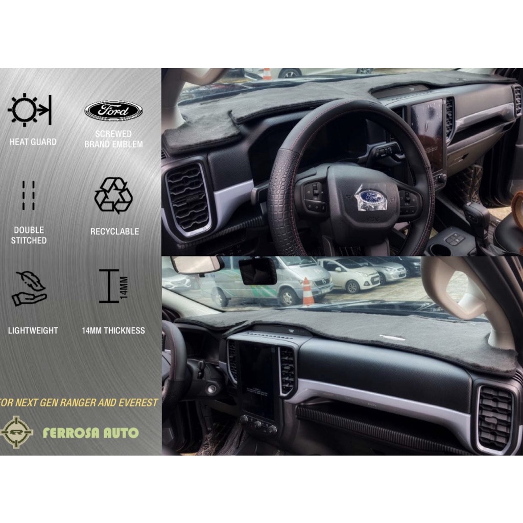 High-Quality Dashboard Cover for Next Gen Ford Ranger and Next Gen Ford ...