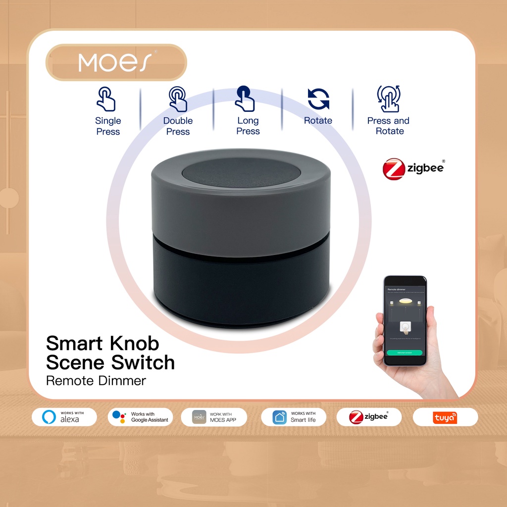 New Tuya ZigBee Smart Knob Switch Wireless Scene Switch Button ... New Tuya ZigBee Smart Knob Switch Wireless Scene Switch Button ...
