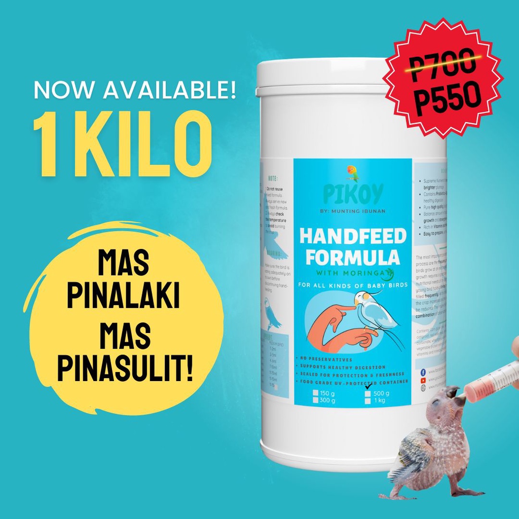 PIKOY Handfeed Formula 1 KILO - Hand Feeding For All Kinds of Baby ...