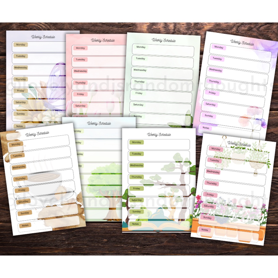 Weekly Schedule Notepad Simple Design | Shopee Philippines