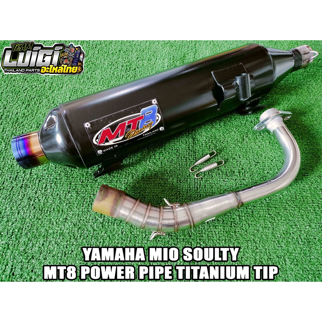 MT8 PIPE YAMAHA MIO SOULTY TITANIUM TIP NEW LOGO BIG ELBOW ORIG ...