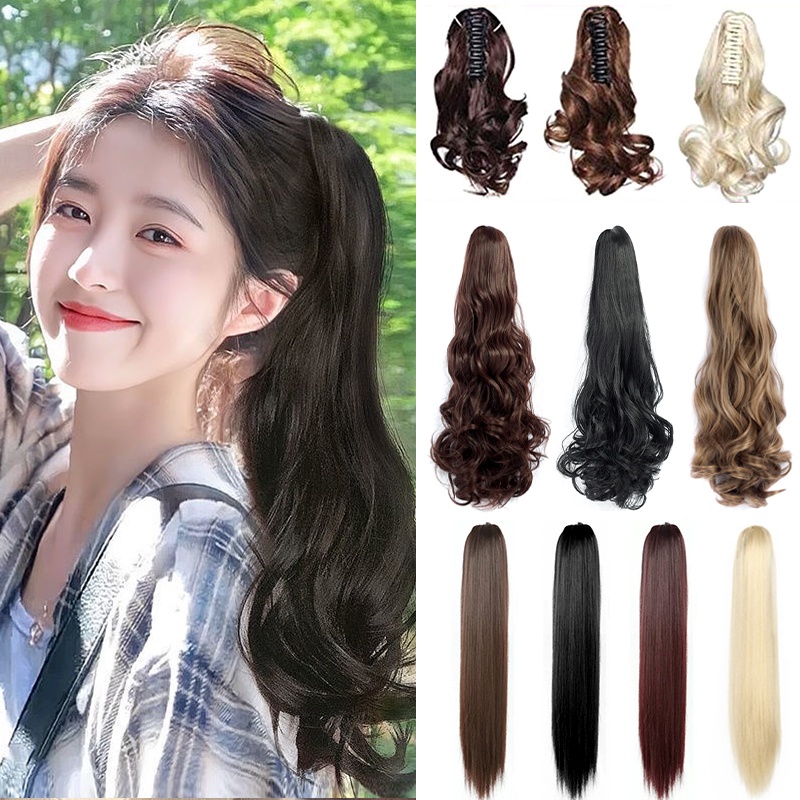 Fashion Extensions Wigs Hairpiece For Women Pony Tail Wigs Long Curly ...
