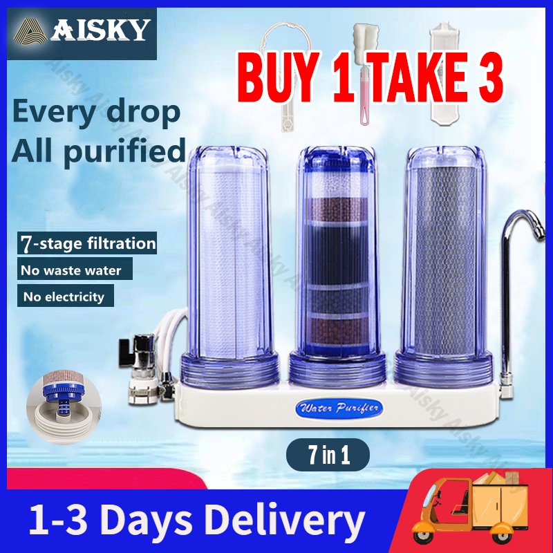 7 in 1 Alkaline Water Filter Water Purifier Leakproof Water Purifier ...