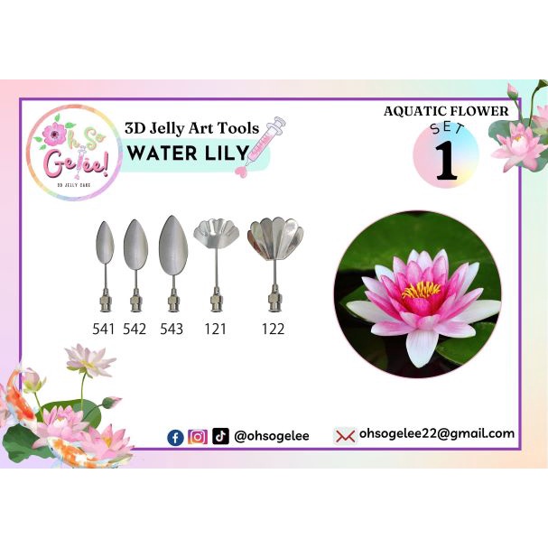 3D Jelly Cake AQUATIC Flower Tools/Needles High Quality Stainless Steel ...