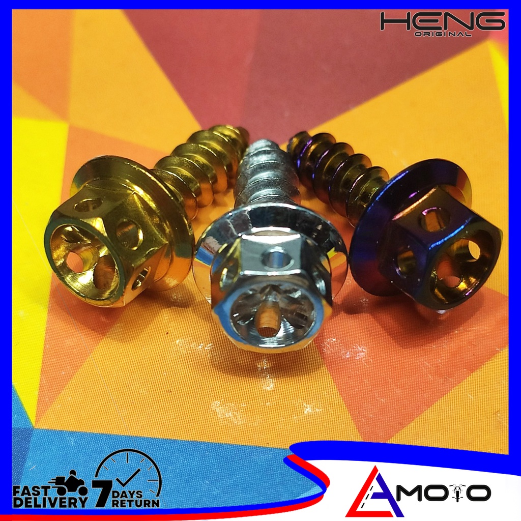 ( PER PC ) HENG BODY SCREW 5X15 MM / STAINLESS BODY BOLTS YAMAHA MIO ...