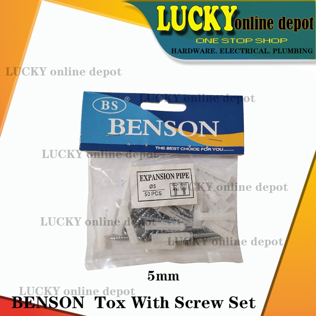 BENSON TOX WITH SCREW SET ( 5MM, 6MM, 8MM, 10MM ) | Shopee Philippines