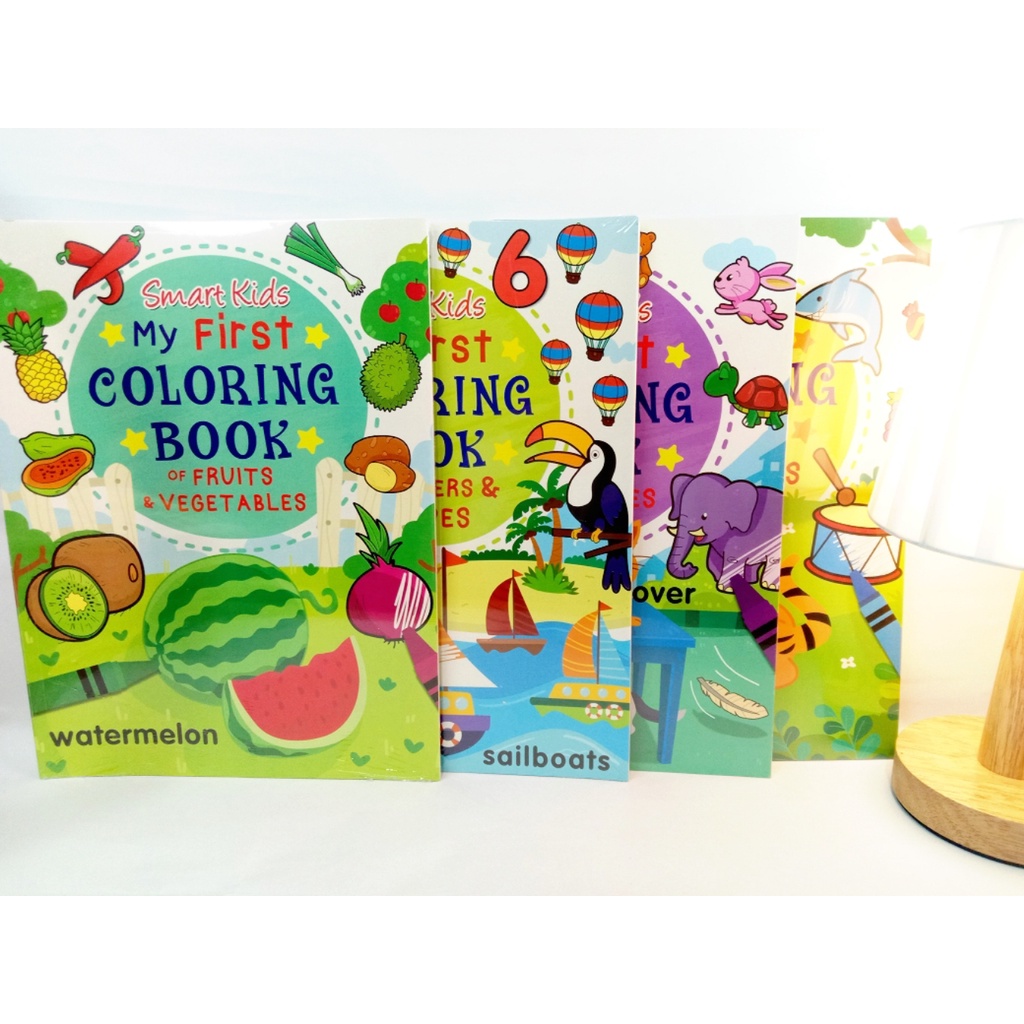 SMART KIDS MY FIRST COLORING BOOK - FRUITS & VEGETABLES, WORDS ...