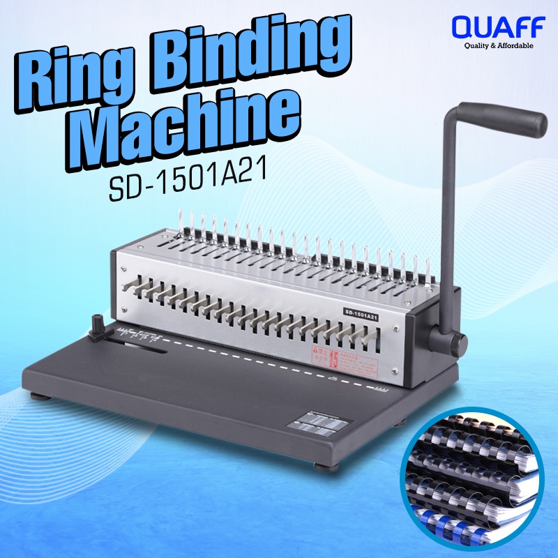 Quaff Ring Binding Machine Sd-1501a Comb With Adjustable Punching Holes Space | Shopee Philippines