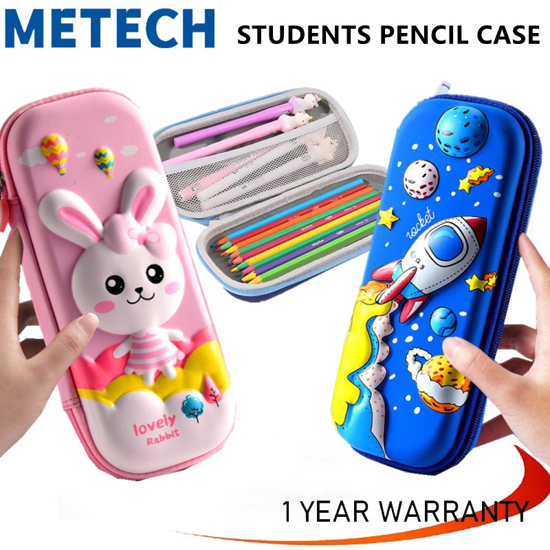 Metech 3d Unicorn Pencil Case For Kids Box Large Capacity Student ...