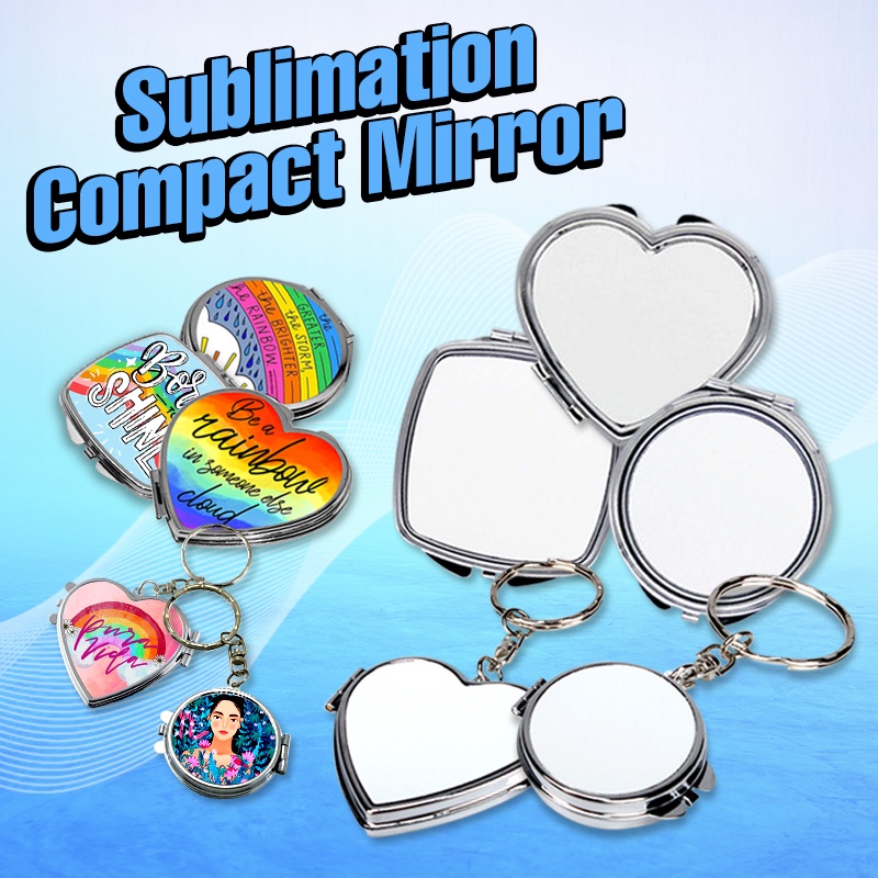 Sublimation Printable Compact Mirror Keychain Blanks | Shopee Philippines