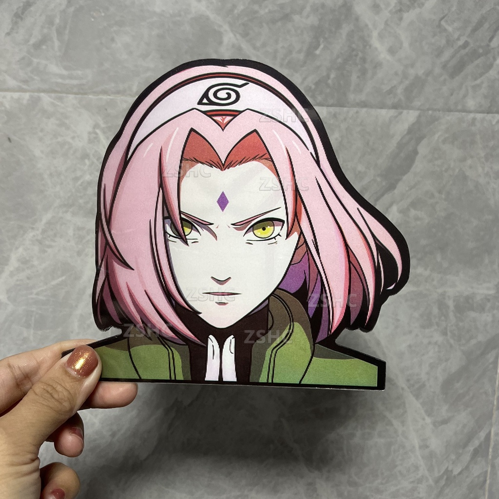 NARUTO Anime Car Sticker Haruno Sakura 3D Motion Sticker Waterproof ...