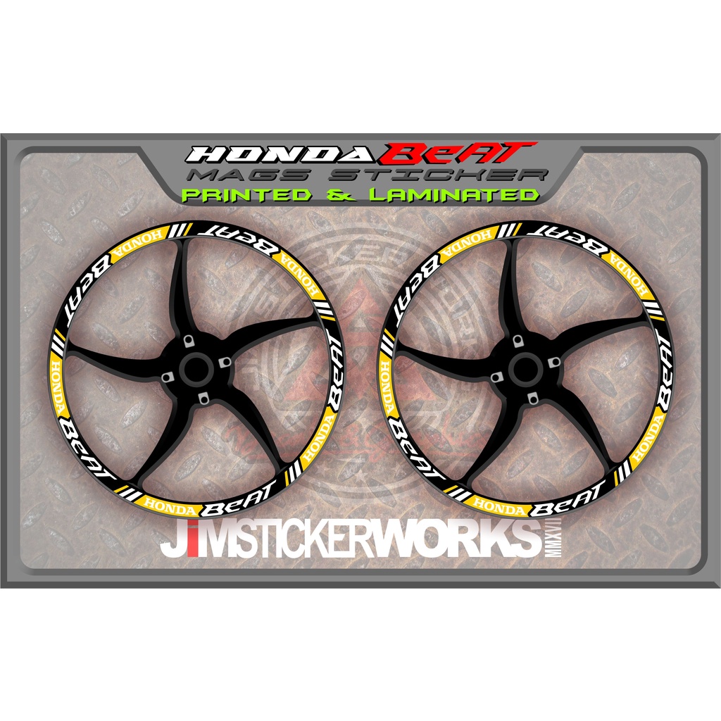 HONDA BEAT Fi V2 (PRINTED & LAMINATED MAGS STICKER) | Shopee Philippines