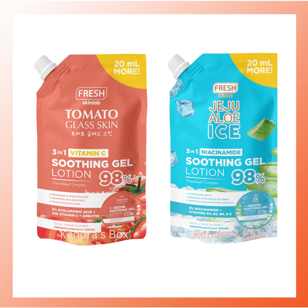 Fresh Skinlab Tomato Glass Skin / Jeju Aloe Ice Soothing Gel Lotion ...