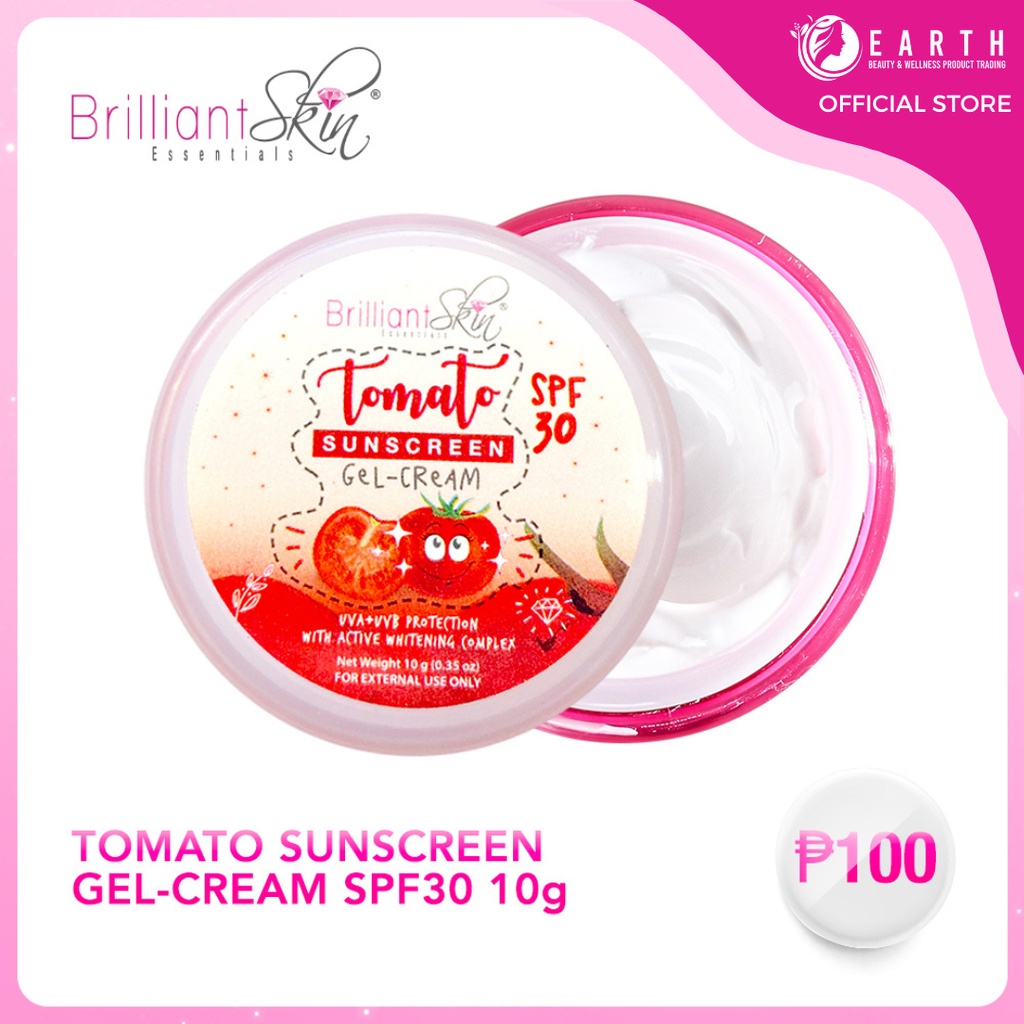 Brilliant Skin Tomato Sunscreen Gel - Cream 10g | Shopee Philippines