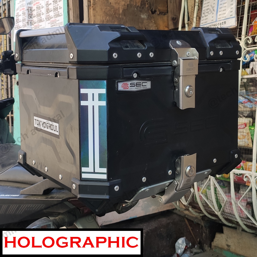 Alloy Top Box Sticker Waterproof Black Torch (HOLOGRAPHIC) | Shopee ...