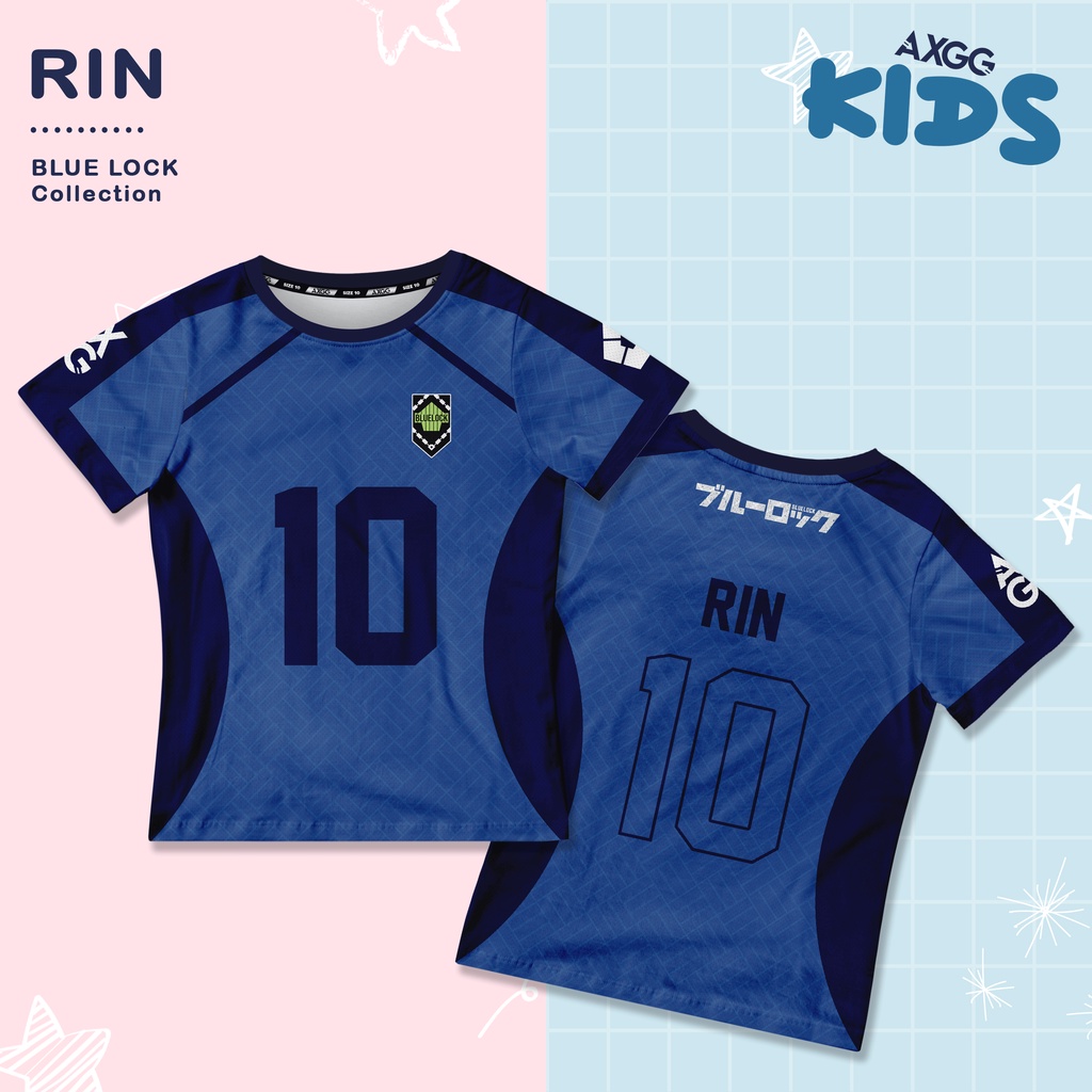 AXGG Kids - ' Blue Lock - Rin ' Anime Unisex Shirt for Kids | Shopee ...