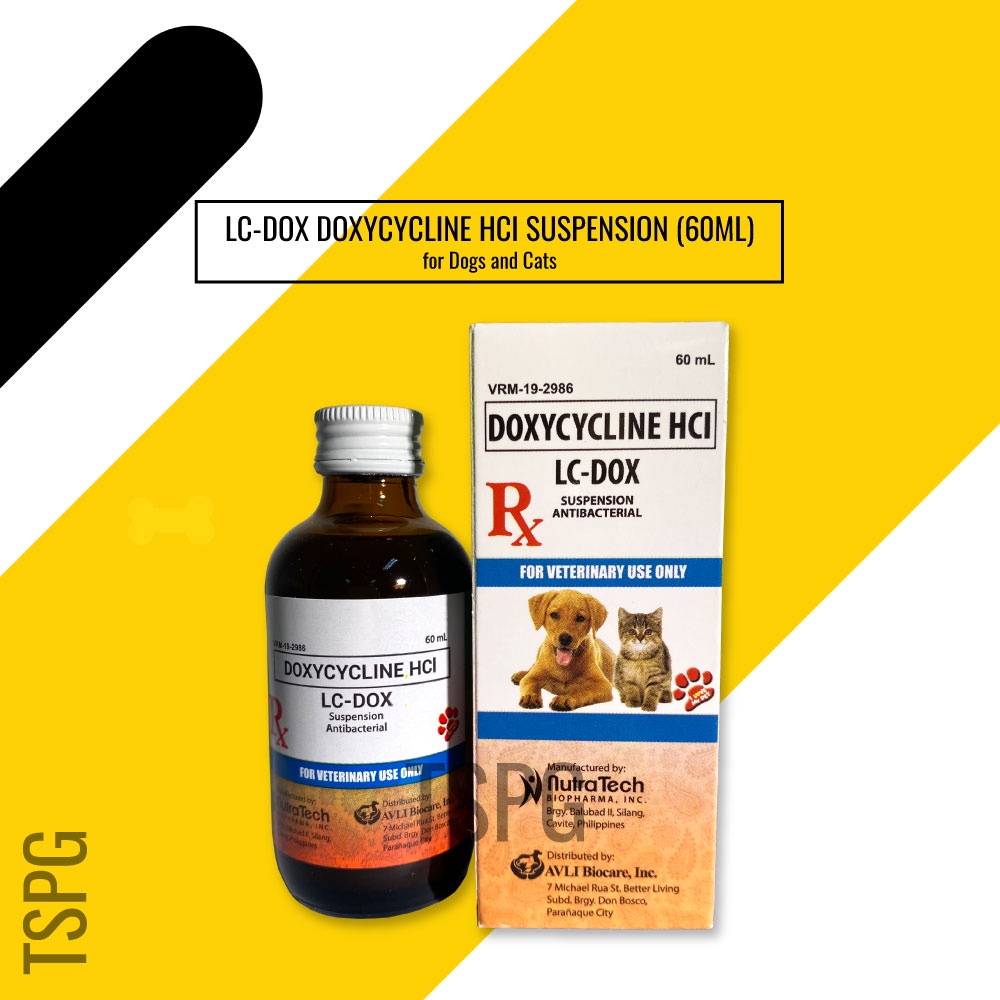LC-Dox Doxycycline HCl 60mL and 120mL suspension for Dogs and Cats ...