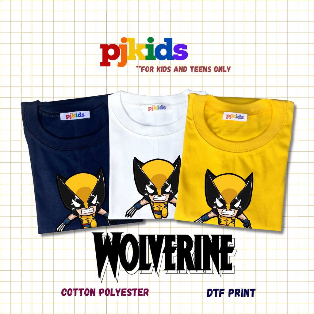 WOLVERINE KIDS TSHIRT II CHARACTER TSHIRT II KIDS 2-10 Y/O TEENS 10-17 ...