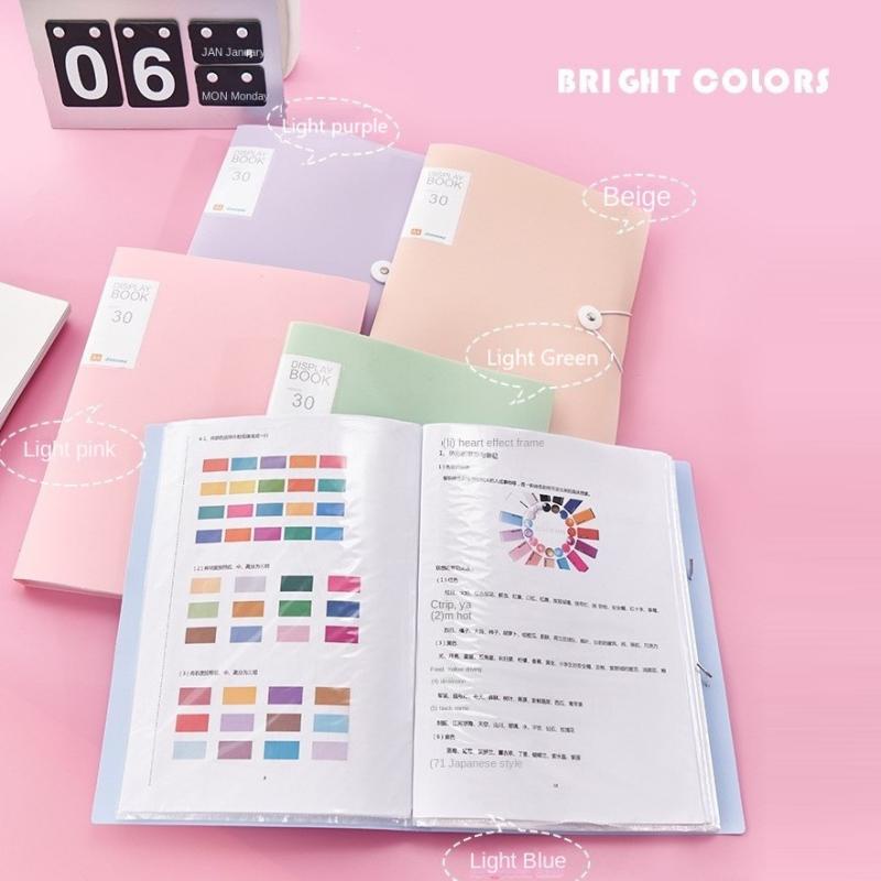 Clear Book Long/A4 Presentation Book File Organizer Display Book 30/60 ...