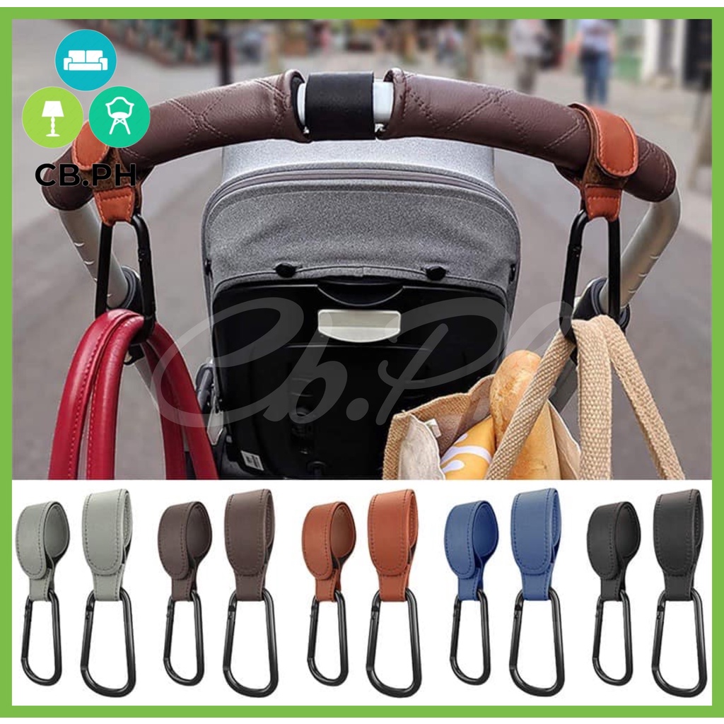 1PC PU Leather Mummy Bag Baby Stroller Hook Soft PU Leather | Shopee ...