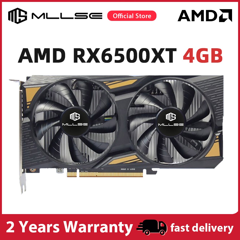 MLLSE AMD RX 6500XT 4G D6 Gaming Graphics Cards With 4GB GDDR6 64Bit DP*1+HDMI*1 Radeon amd rx ...
