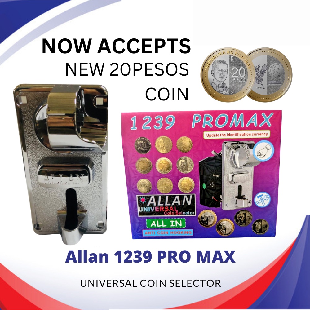 Allan Universal Coinslot /Coin slot New (1239&1239A) Anti coin hooking ...