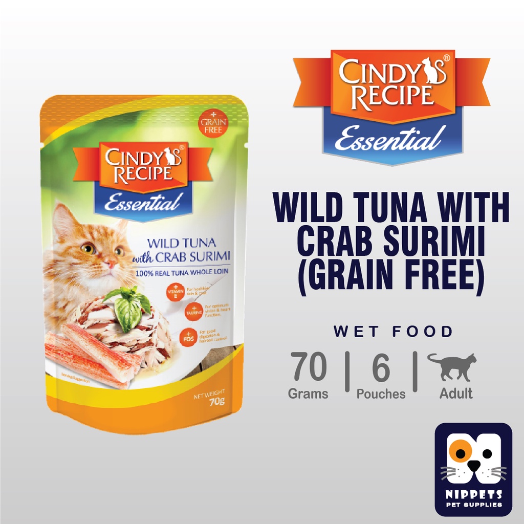 CINDY'S RECIPE Essential Wild Tuna with Crab Surimi Wet Cat Food in ...