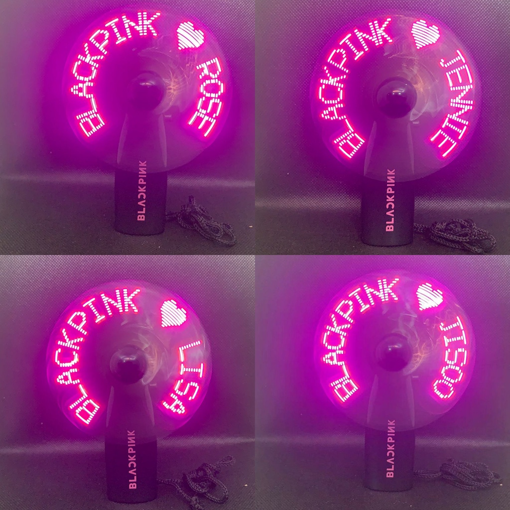 BLACKPINK LightStick Mini with Handheld Fan and Concert Logo Portable ...