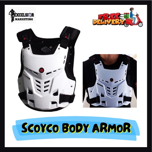 EXCELSIOR Scoyco Motorcycles Motocross Chest Back Protector Armor Vest ...