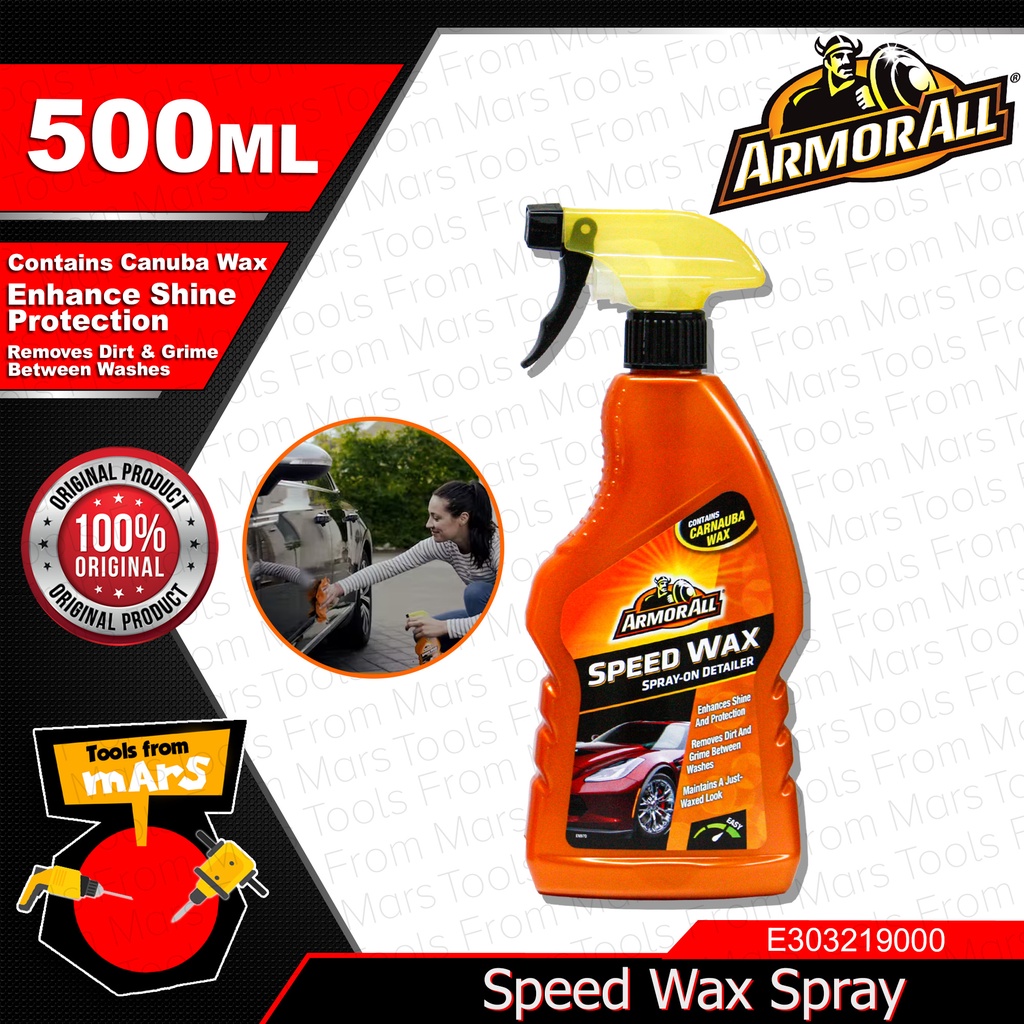 Armor All 500Ml Speed Wax Spray E303219000 •TOOLS FROM MARS• | Shopee ...