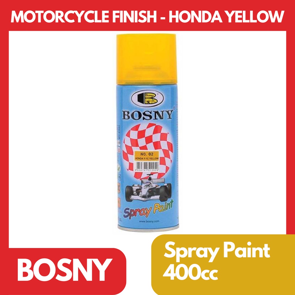 Bosny Candy Tone Honda Yellow Motorcycle Finish Spray Paint 400cc ...