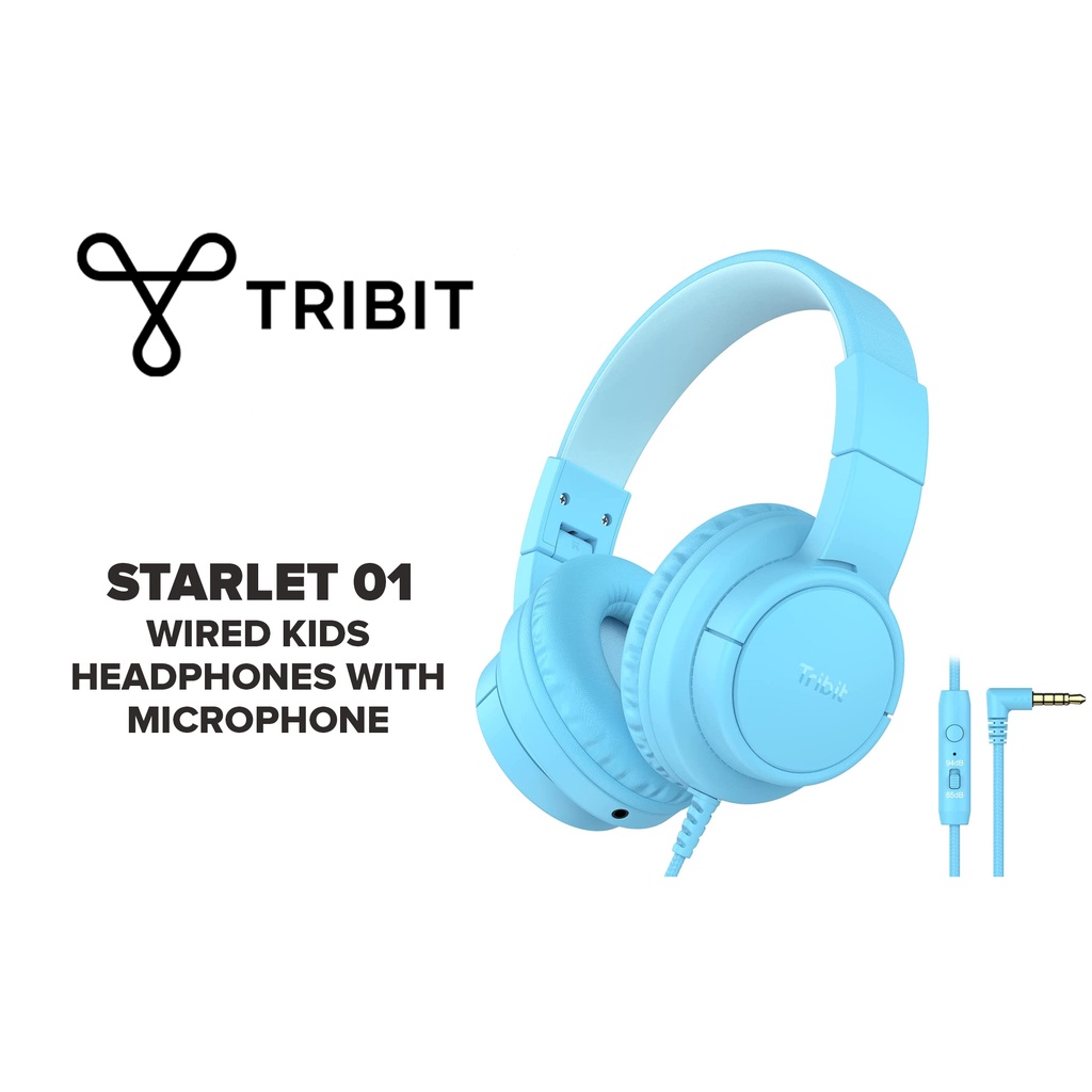 Tribit Kids Headphones Wired with Microphone, Starlet01 Over-Ear ...