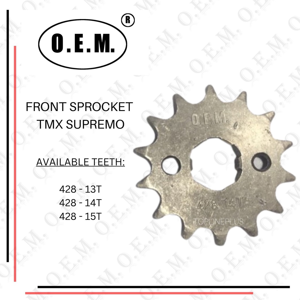 MOTORCYCLE FRONT ENGINE SPROCKET OEM (TMX Supremo) | Shopee Philippines