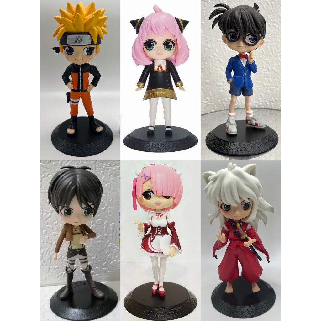 Qposket Conan Attack on Titan Eren Levi Inuyasha Re-Zero Rem Ram Spy X ...