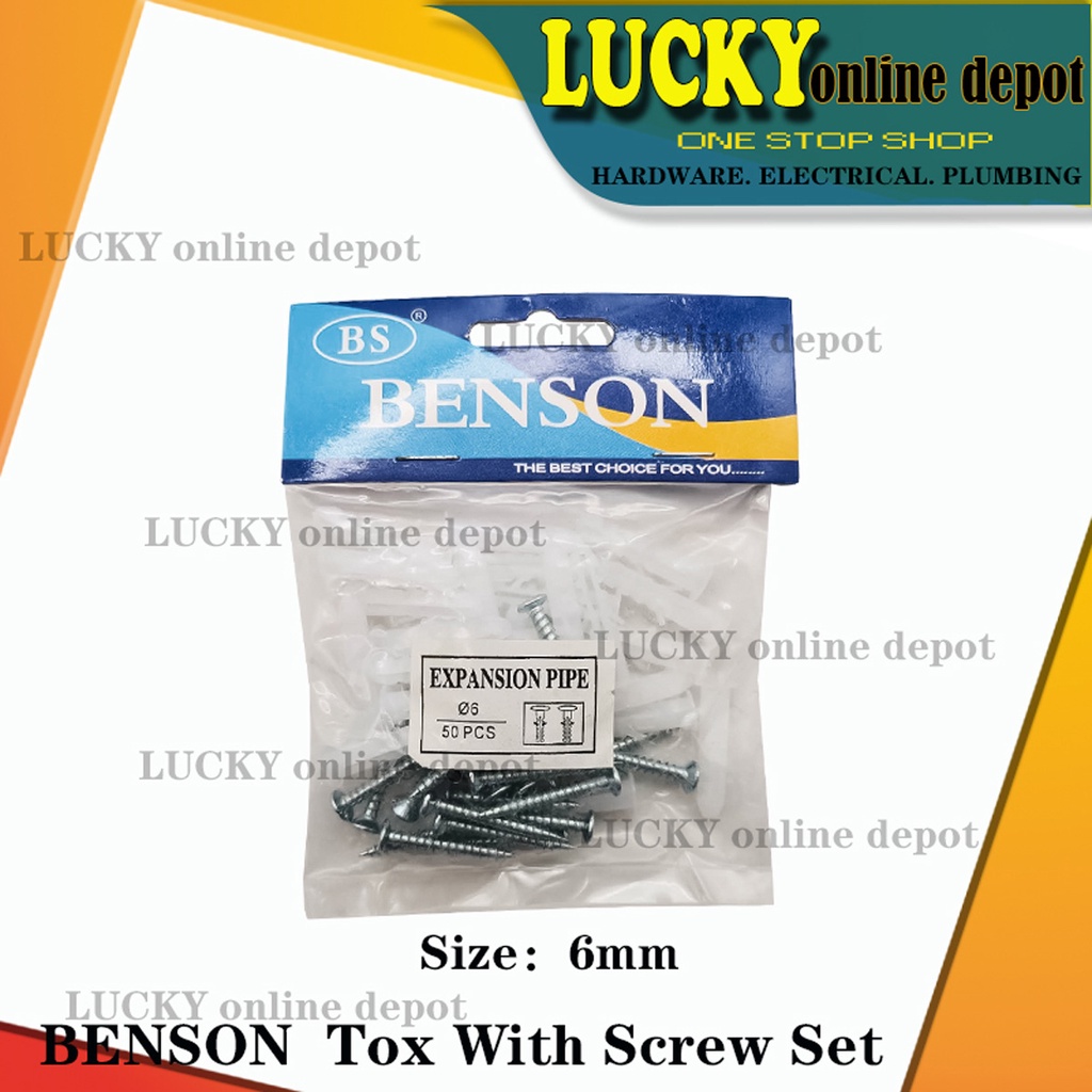 BENSON TOX WITH SCREW SET ( 5MM, 6MM, 8MM, 10MM ) | Shopee Philippines