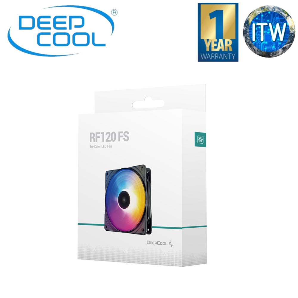 DeepCool RF120 FS RGB LED Fan Hydro Bearing, 4-Pin (DP-FLED3-RF120-FS ...