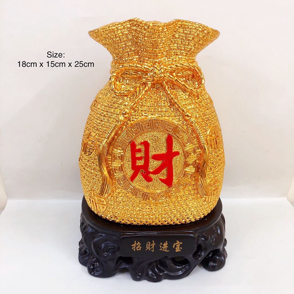 Fengshui Money Bag Wealth Pouch Living Room Home Decor Figurine ...