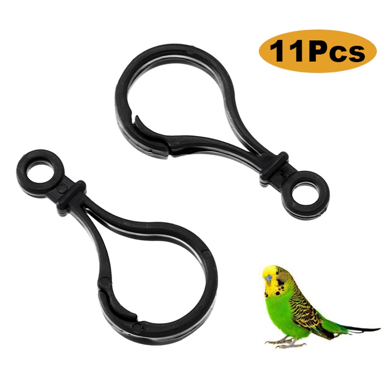 11Pcs Plastics Bird Cage Lock Lobster Claw Hooks for Parrot Lovebirds ...