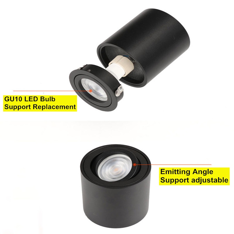 GU10 Surface Mount LED Spotlight Cylinder Spot Light | Shopee Philippines