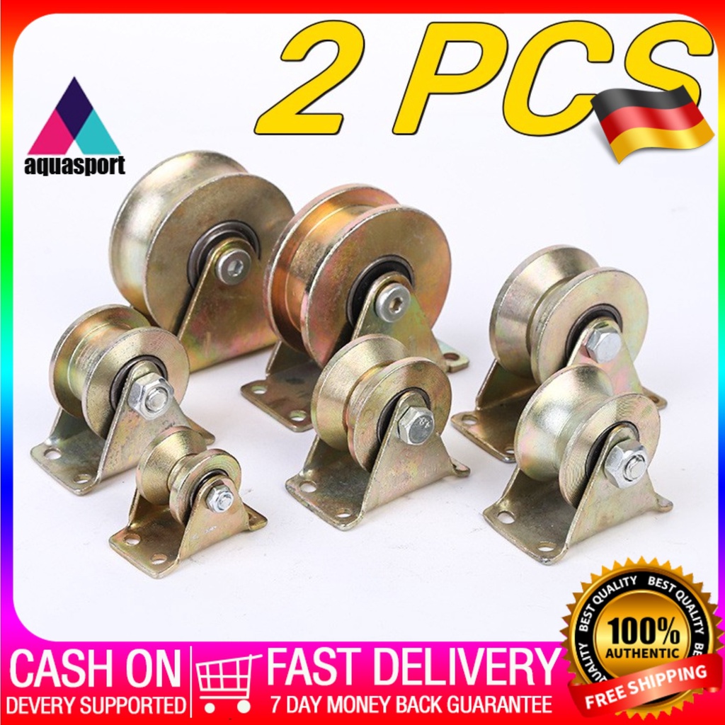 Aquosport 2PCS Track Wheel Pulley Sliding Door Large Iron Guide Rail of ...