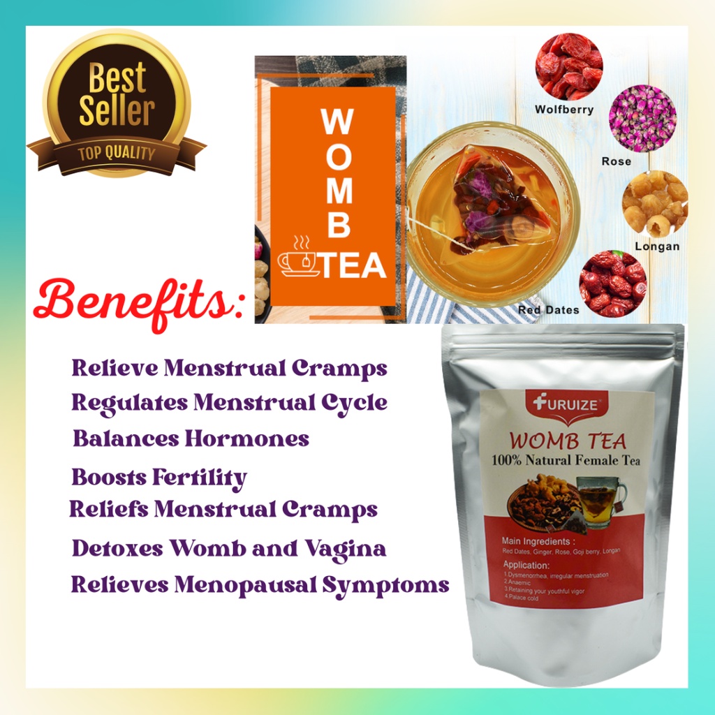 Womb Detox Healthy Tea for dysmenorrhea and PCOS remove blood clogging ...