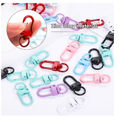 Candy Color Mini Keychain Ring Metal Lobster Clasp Clip Bag Car ...