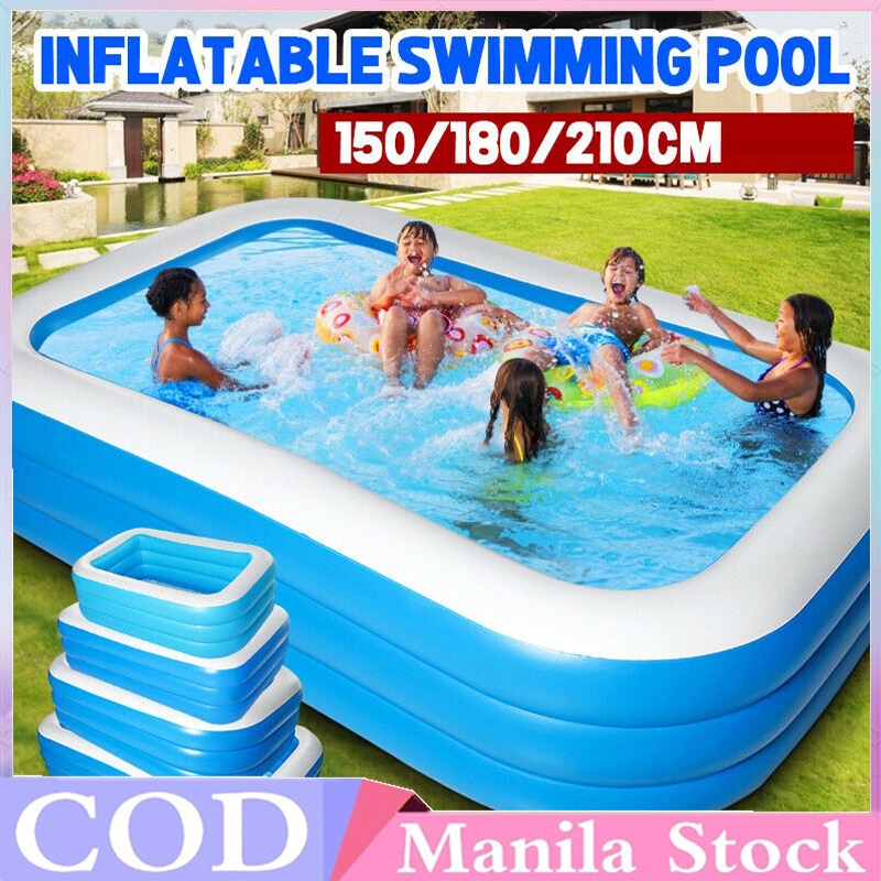 Sienna Inflatable Swimming Pool Rectangular Durable & Thickened ...