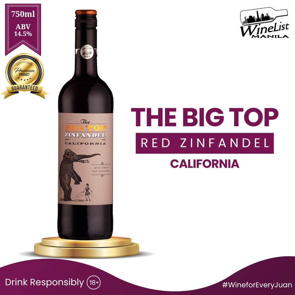 The Big Top Red Zinfandel | California, USA | Red Wine 750ml | Shopee ...
