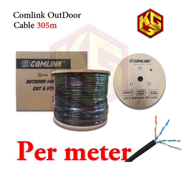 COMLINK CAT6 Outdoor Cable UTP Ethernet Lan Cable Waterproof Cable Sold ...