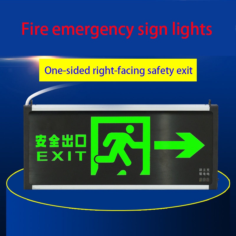 LED Exit Sign Emergency Fire Safety Construction Ofice Building ...