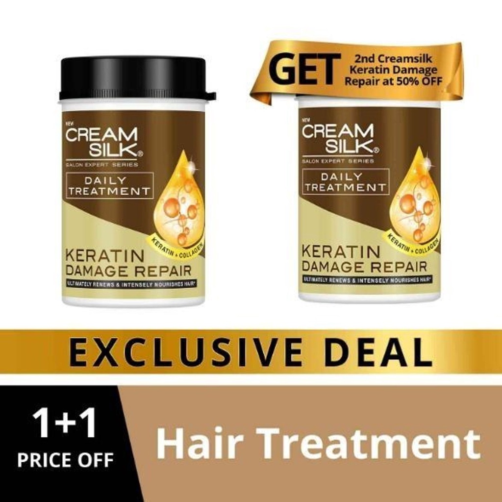 Cream Silk Treatment Keratin Damage Repair 650ml x2 | Shopee Philippines